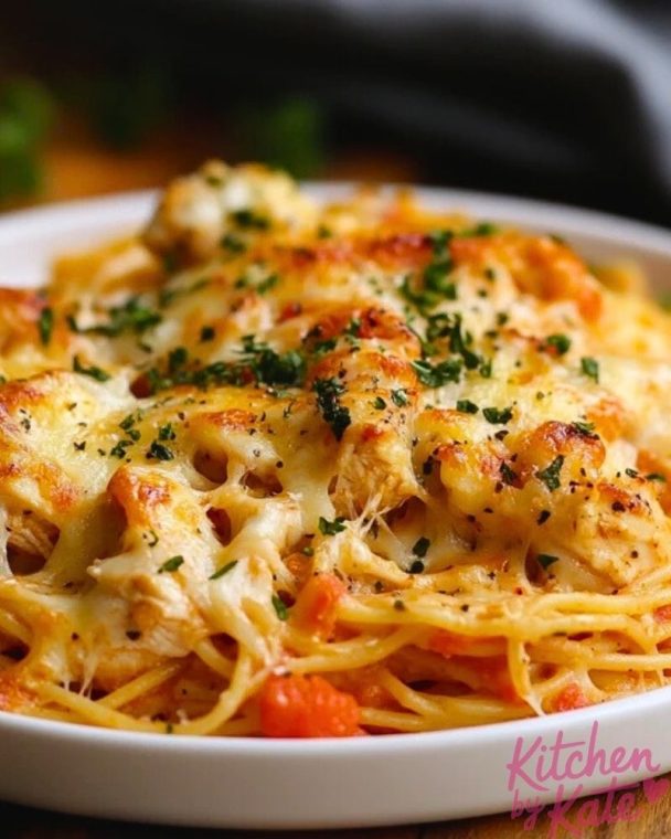 Ultimate Cheesy Chicken Spaghetti