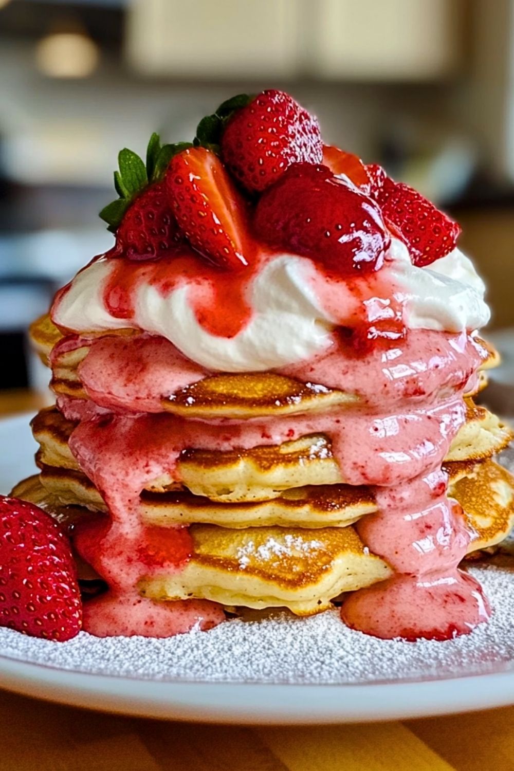 Strawberry Shortcake Pancake Stack Recipe