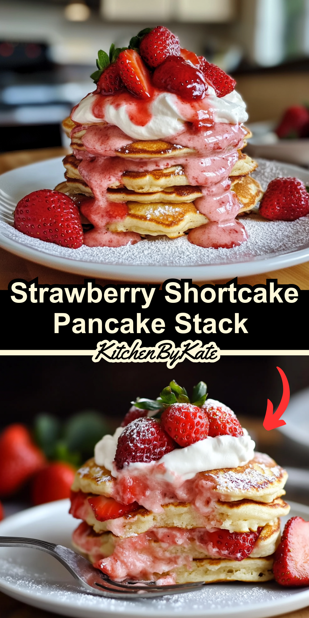 Strawberry Shortcake Pancake Stack Recipe