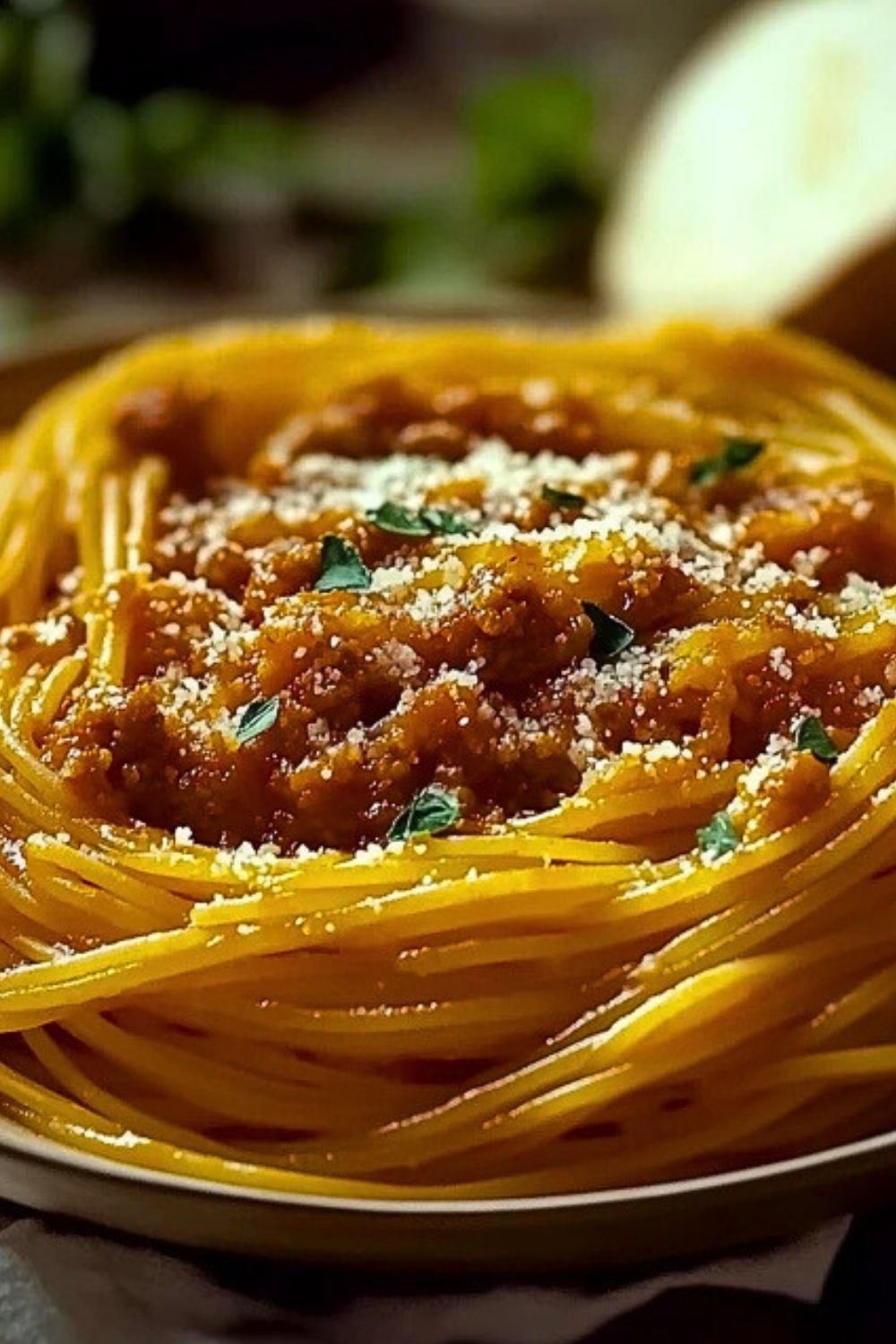 Old-Fashioned Spaghetti with Hearty Meat Sauce Recipe
