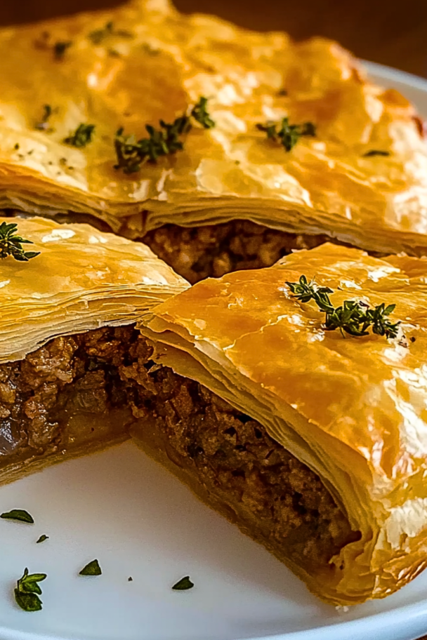 Greek Phyllo Meat Pie