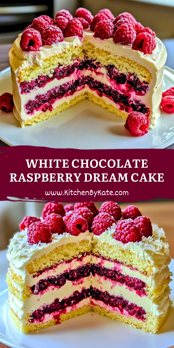 White Chocolate Raspberry Dream Cake