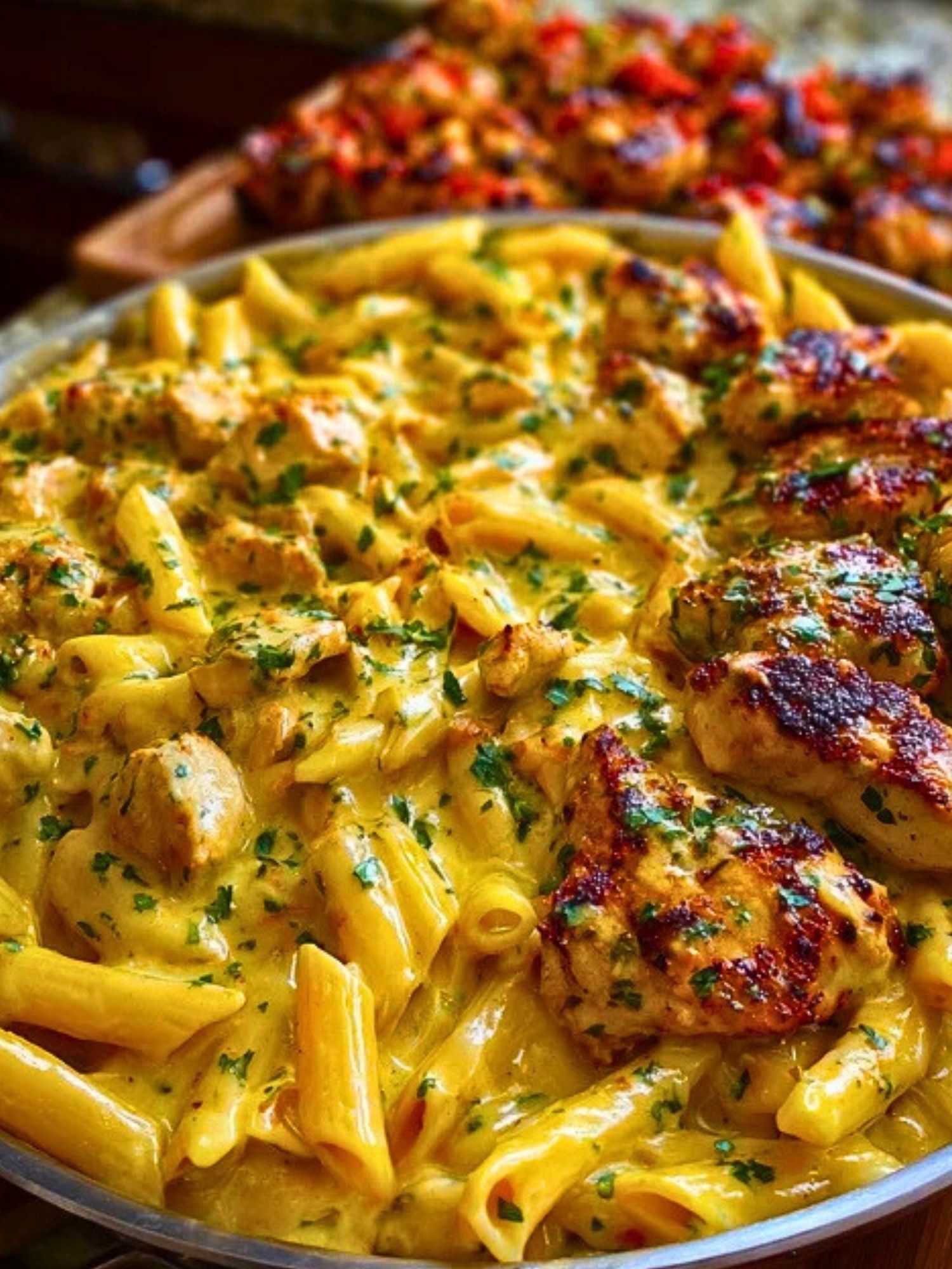 Velveeta Chicken Penne in Creamy Mozzarella Garlic Cheese Sauce