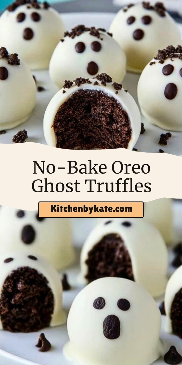 No-Bake Oreo Ghost Truffles