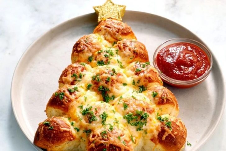 Irresistible Cheesy Christmas Tree Bread