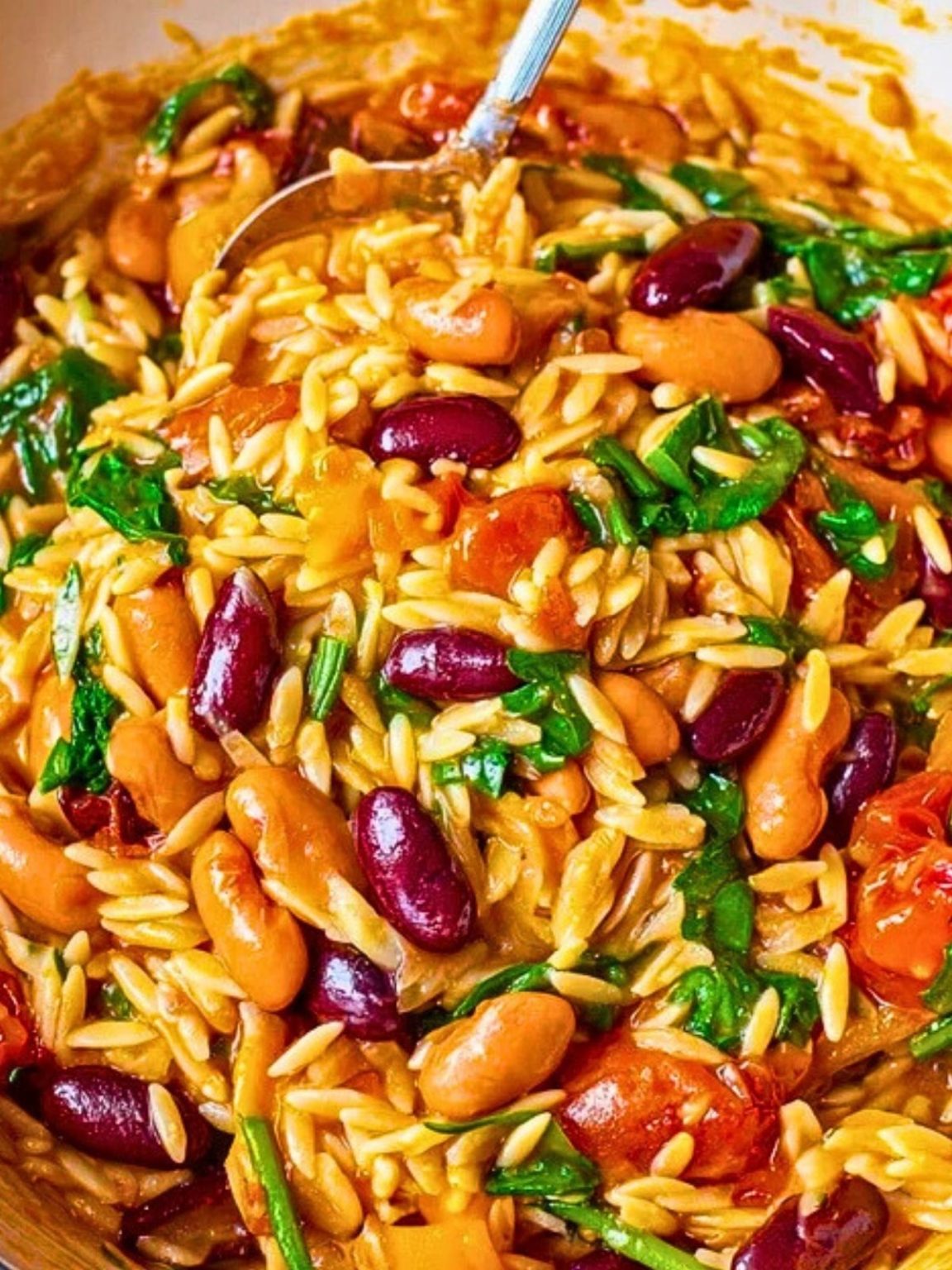 Mediterranean Orzo and Beans