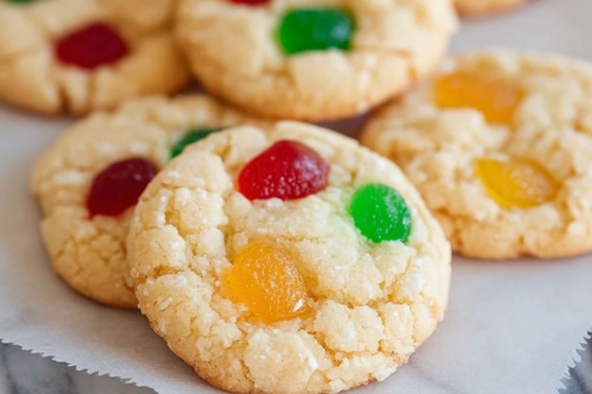 Retro Christmas Gumdrop Cookies