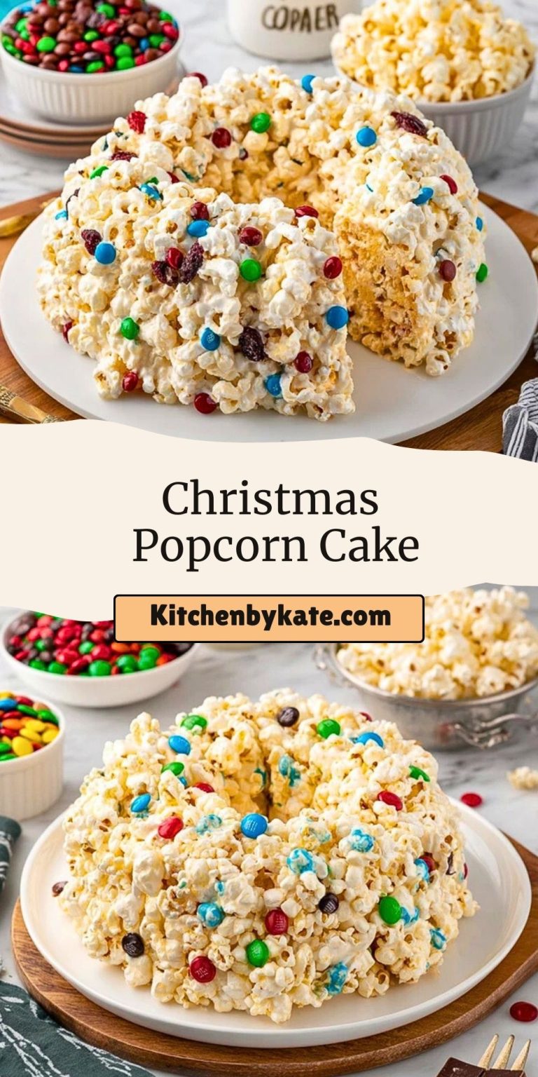 Christmas Popcorn Cake