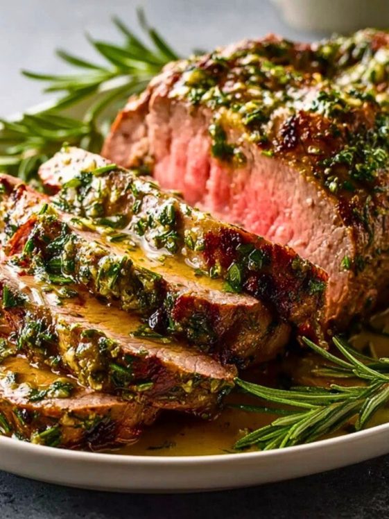 Garlic Herb Butter Beef Tenderloin Roast