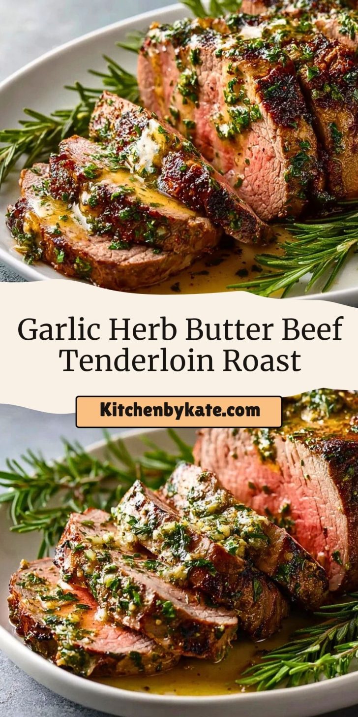 Garlic Herb Butter Beef Tenderloin Roast