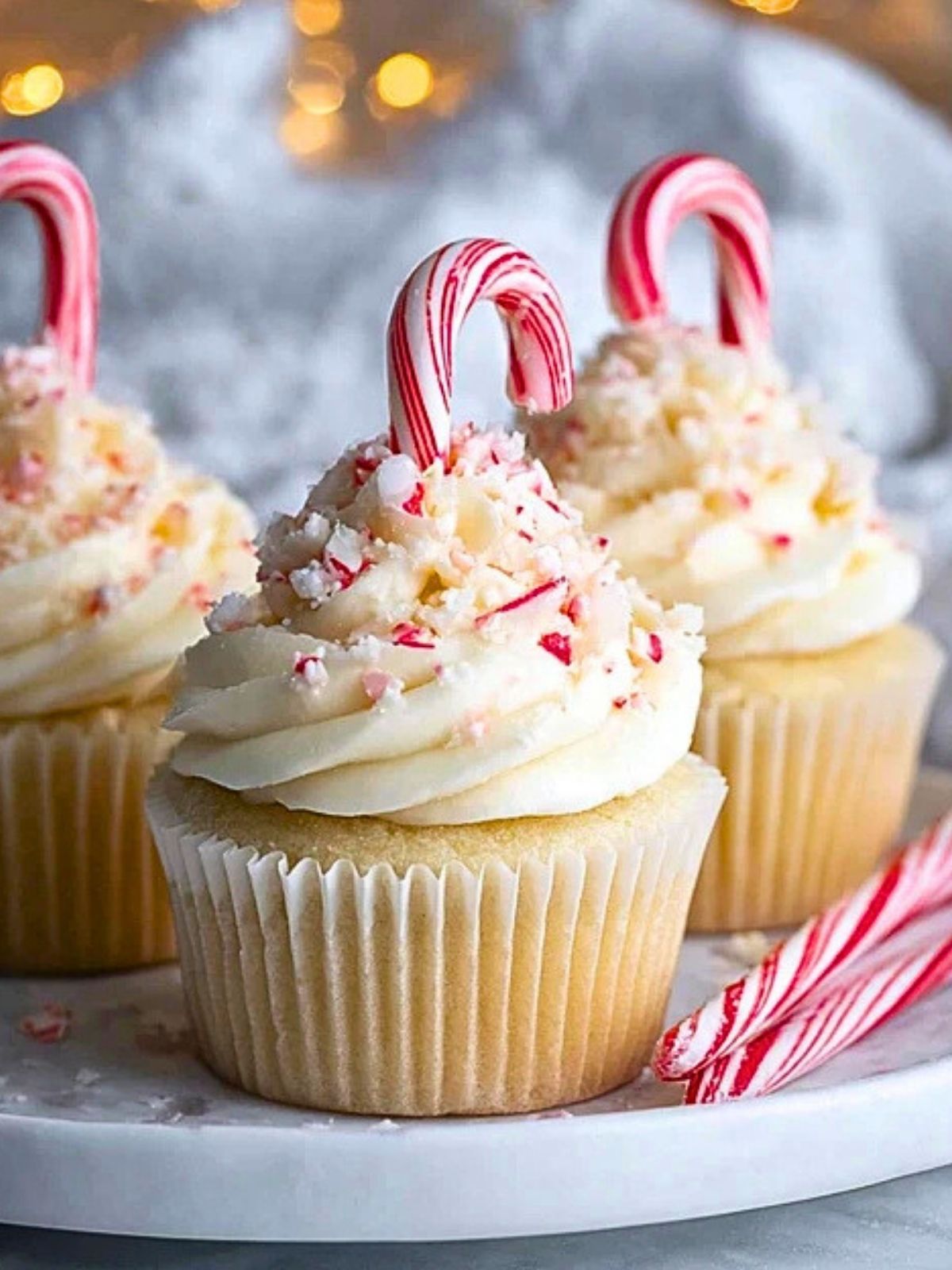 White Chocolate Peppermint Cupcakes
