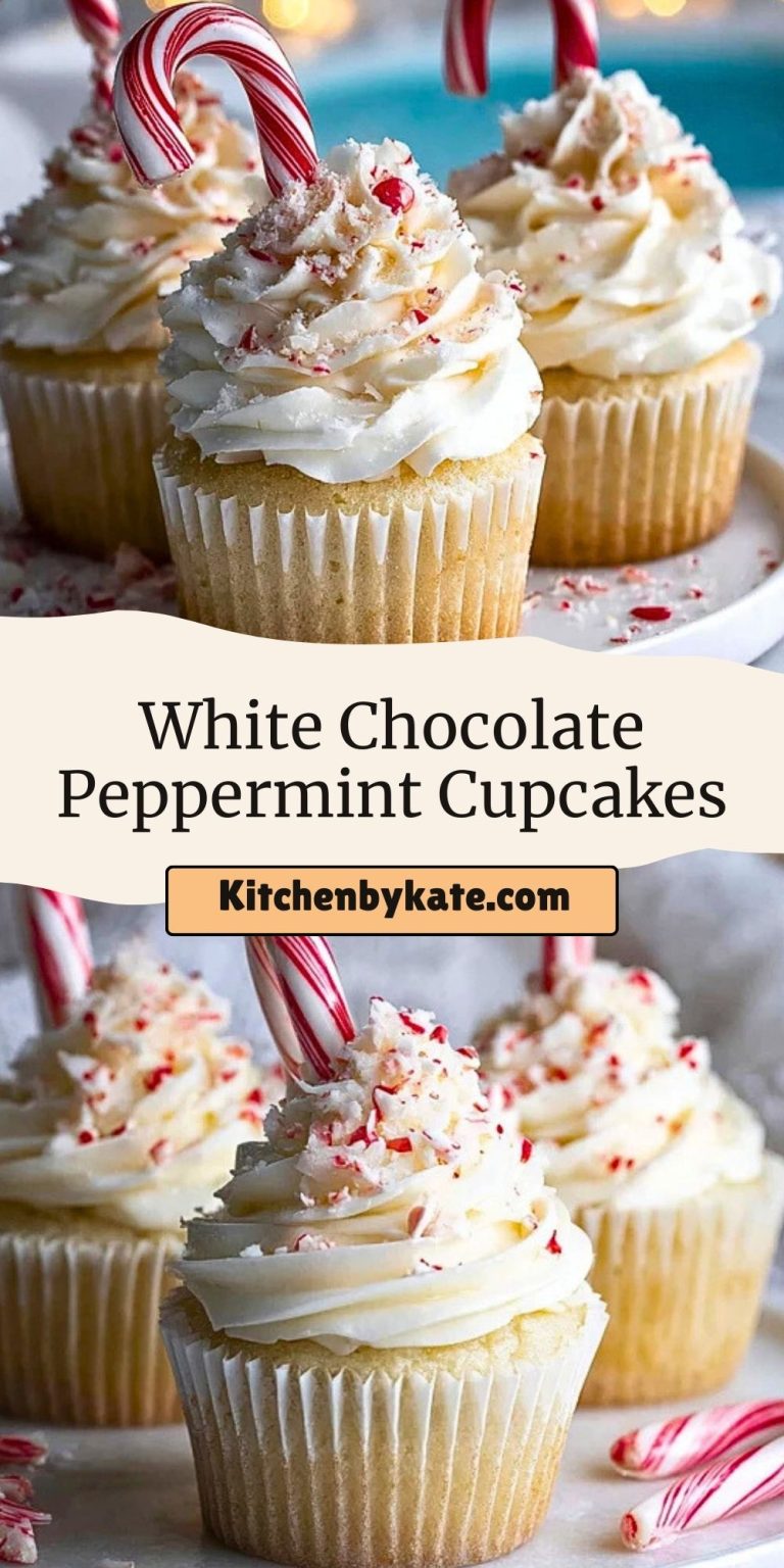 White Chocolate Peppermint Cupcakes